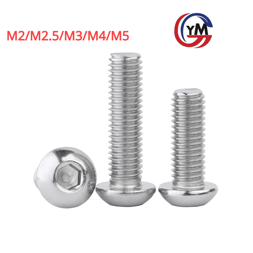 [Ymh1] Bulong inox 316 lục giác Đầu tròn/Bulong inox lục giác đầu dù M2 ...
