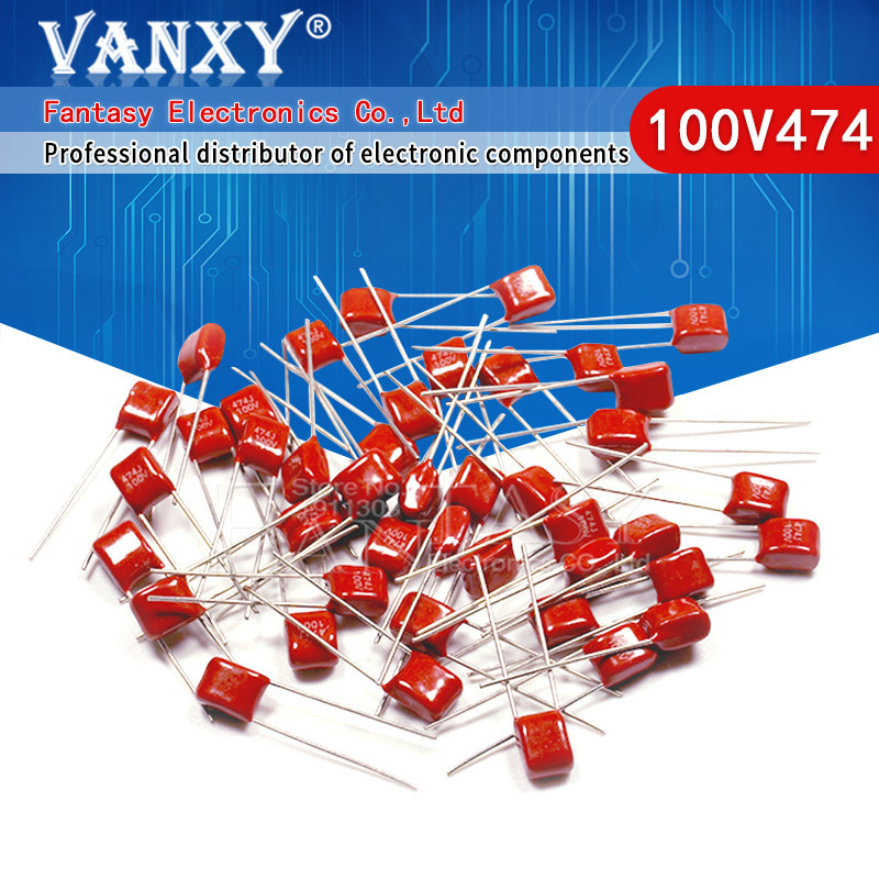 10 CÁI 100V474J 0.47UF 5% Pitch 5mm 470nf 474 100V CBB Polypropylen ...