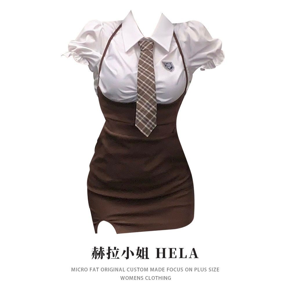 Áo Sơ Mi Trắng Plus Kích Thước Mỹ Retro Béo mm Preppy Phong Cách 2024 ...