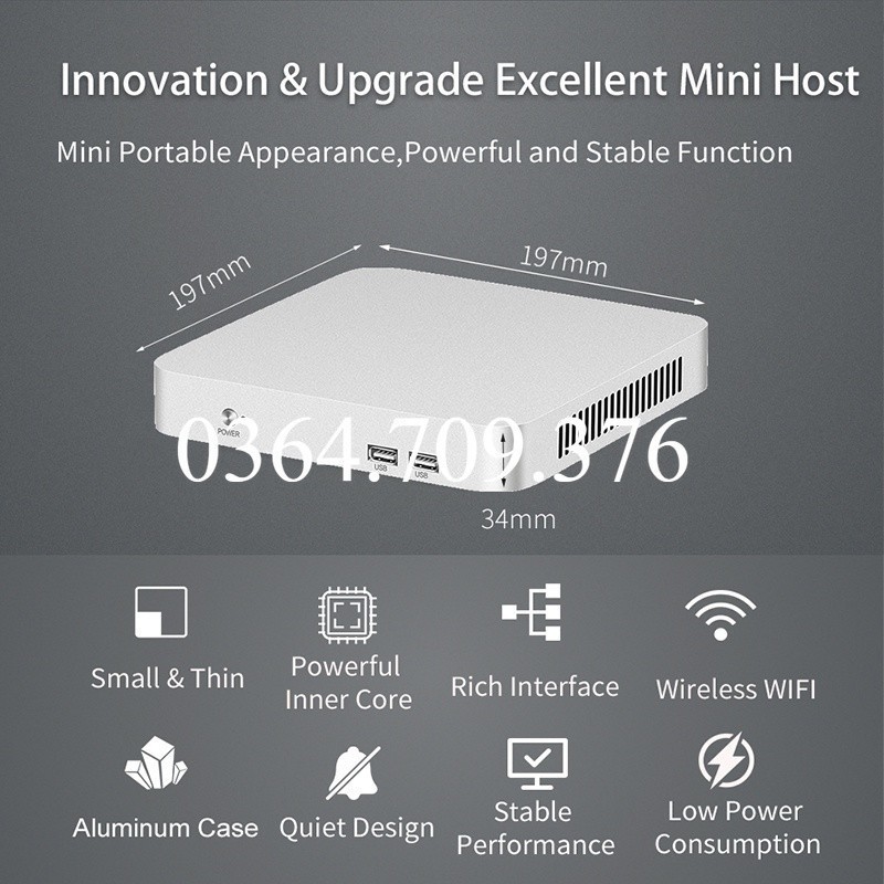 NUX Xcy Mini PC Máy Tính Intel Core I7 7500U I5-6287u 3317U Bộ Vi Xử Lý ...