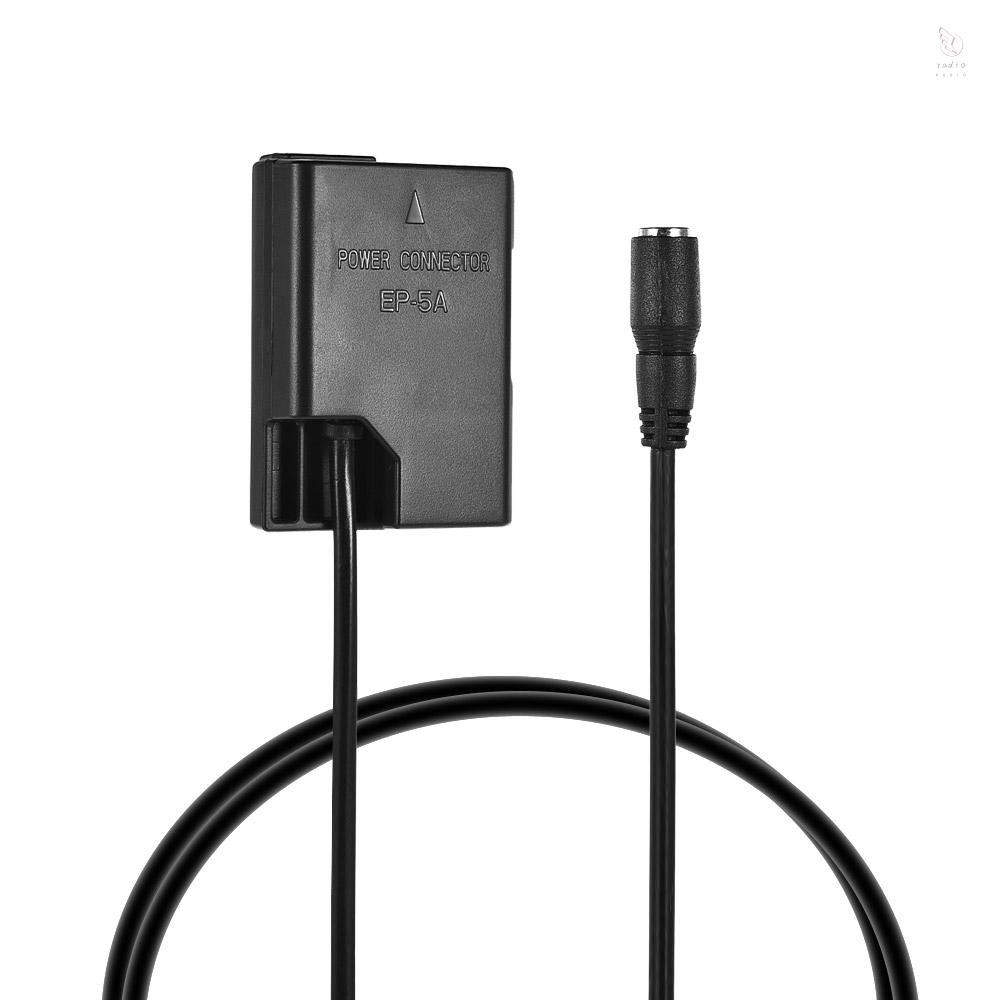 Đầu nối nguồn khớp nối Andoer EP-5A DC EN-EL14 Bộ chuyển đổi pin giả 4. ...