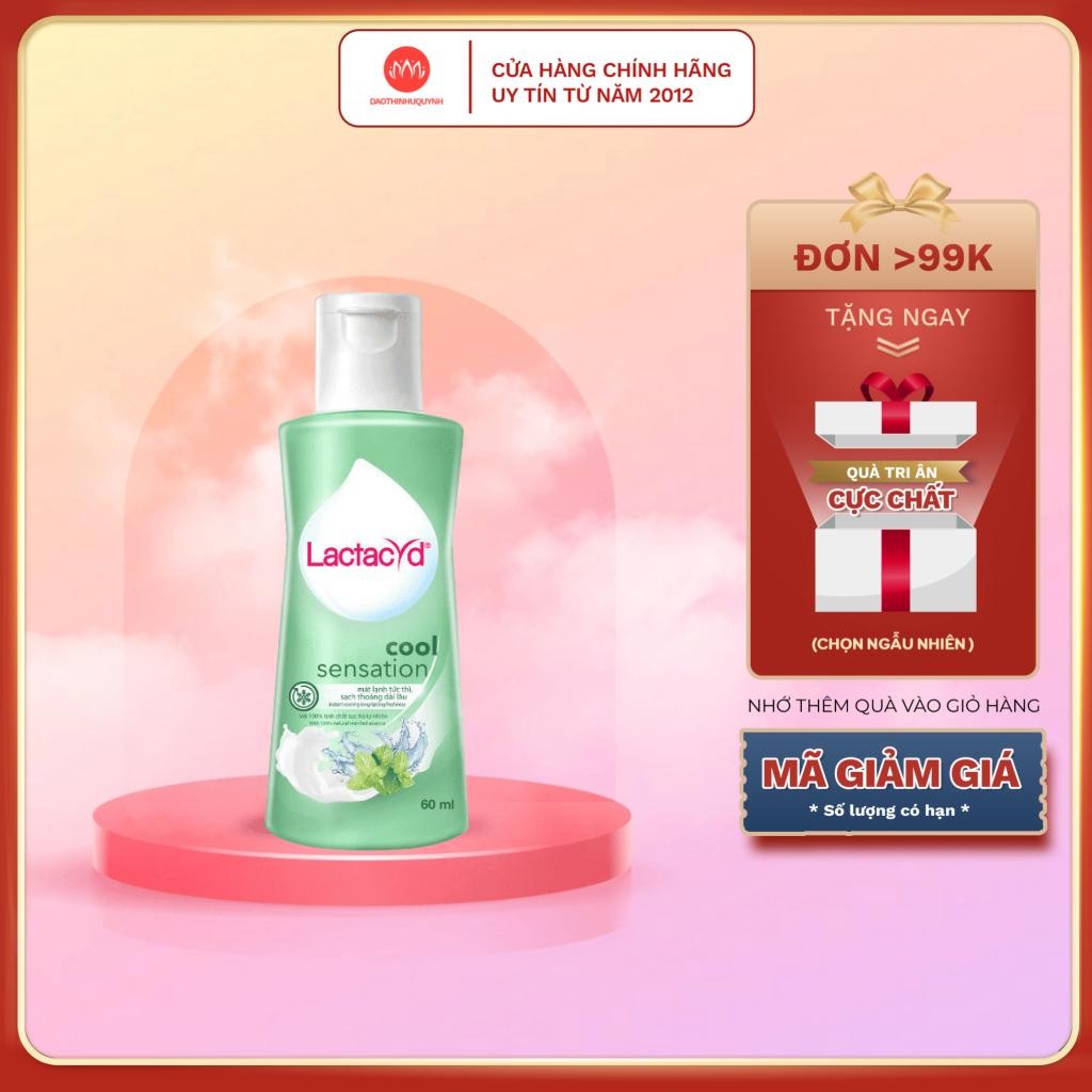Dung dịch vệ sinh Lactacyd Cool Sensation phụ nữ hương bạc hà 60ml ...