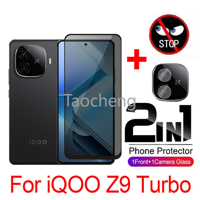 Phim màn hình riêng tư 2 trong 1 cho Vivo iQOO Z9 X Turbo iQOOZ9Turbo 5G 2024 Full Cover Keo ...