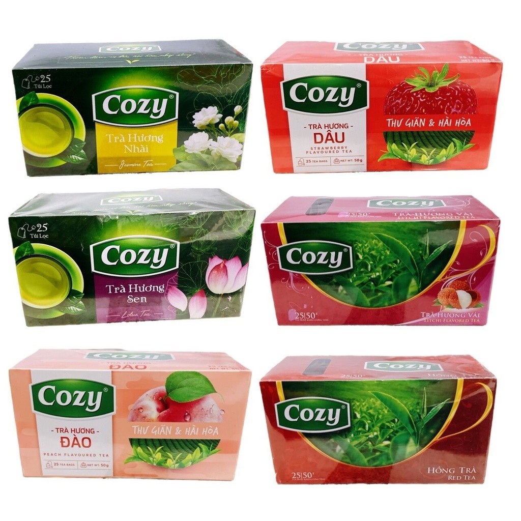 Trà túi lọc, túi nhúng cozy Hộp 50g (25 gói x 2g) | Shopee Việt Nam