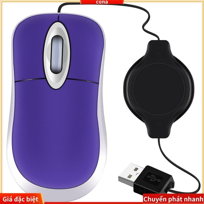 Chuột Mini USB Có Dây Có Thể Thu Vào Chuột Nhỏ Nhỏ 1600 DPI Quang Học ...