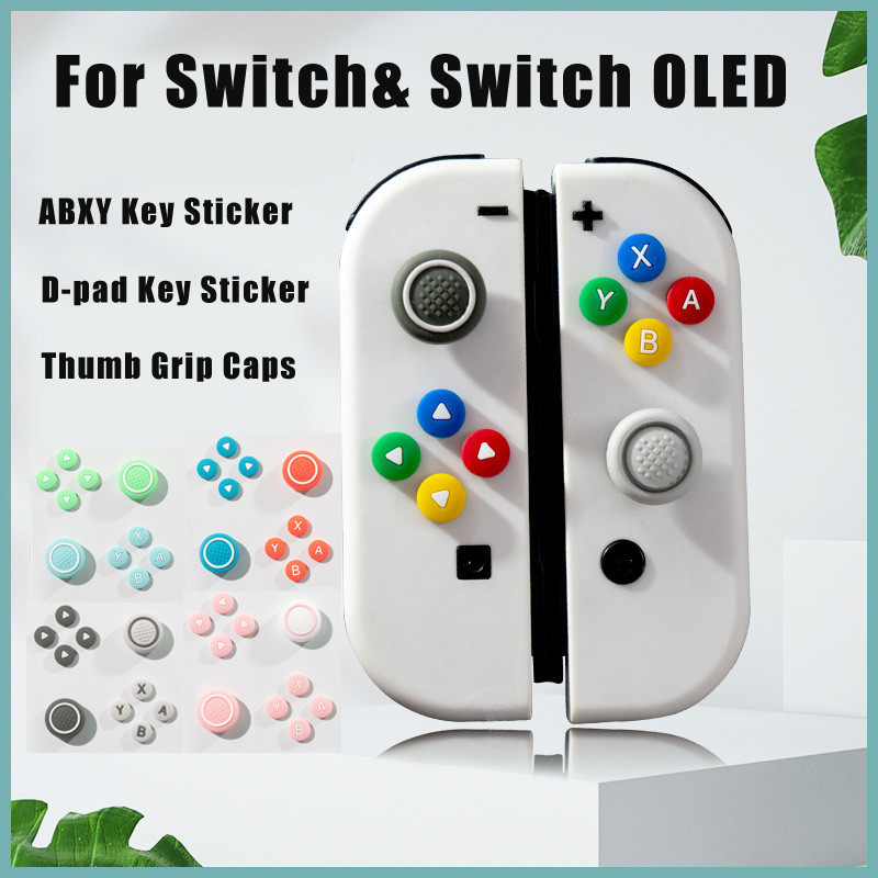 D-pad Cross Direction Button ABXY Key Sticker Joystick Thumb Stick Grip Cap Cover cho Nintendo ...