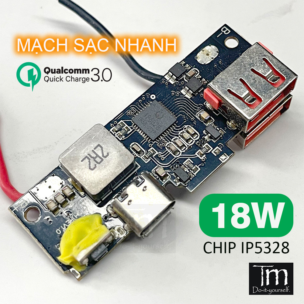 Mạch Sạc Dự Phòng Sạc Nhanh QC3.0 IP5328 18W 2*USB | Shopee Việt Nam