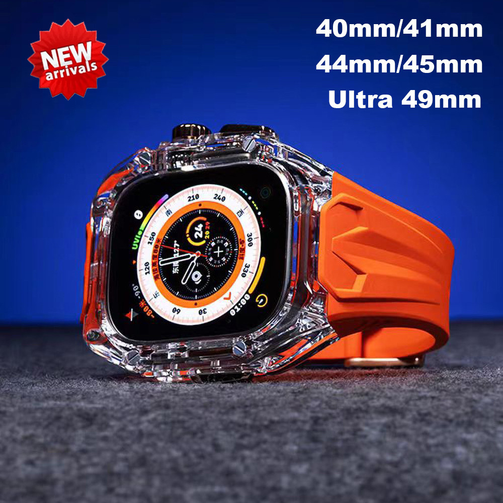 Bộ sửa đổi trong suốt cho iWatch Ultra 9 8 7 49mm 40mm 41mm 44mm 45mm ...