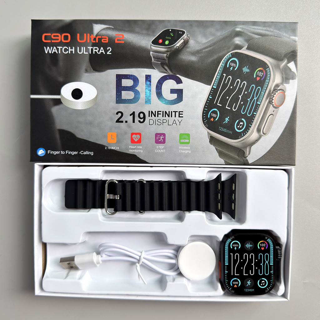 Đồng hồ thông minh C900 ProMax C90 Ultra, đồng hồ thể thao 2 dây cho ...