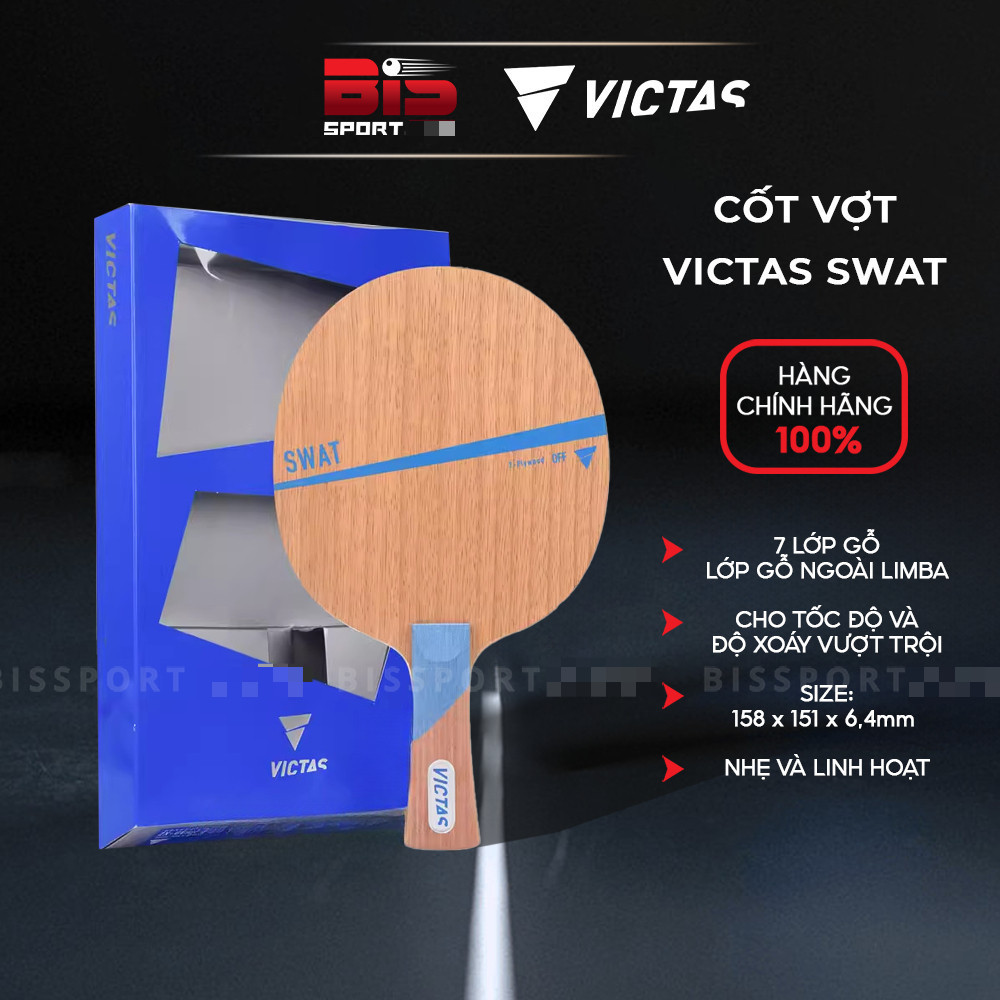 Cốt Vợt Bóng Bàn Victas Swat Chính Hãng - Cấu Trúc 7 Lớp Gỗ, Nhẹ, Độ Xoáy Cao, Kiểm Soát Tốt ...