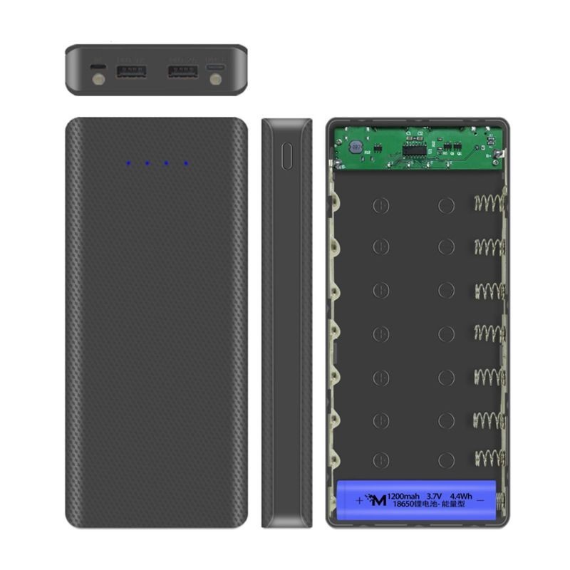 Rr` DIY 8x 18650 Hộp đựng pin Power Bank Box Vỏ sạc USB cho điện thoại ...