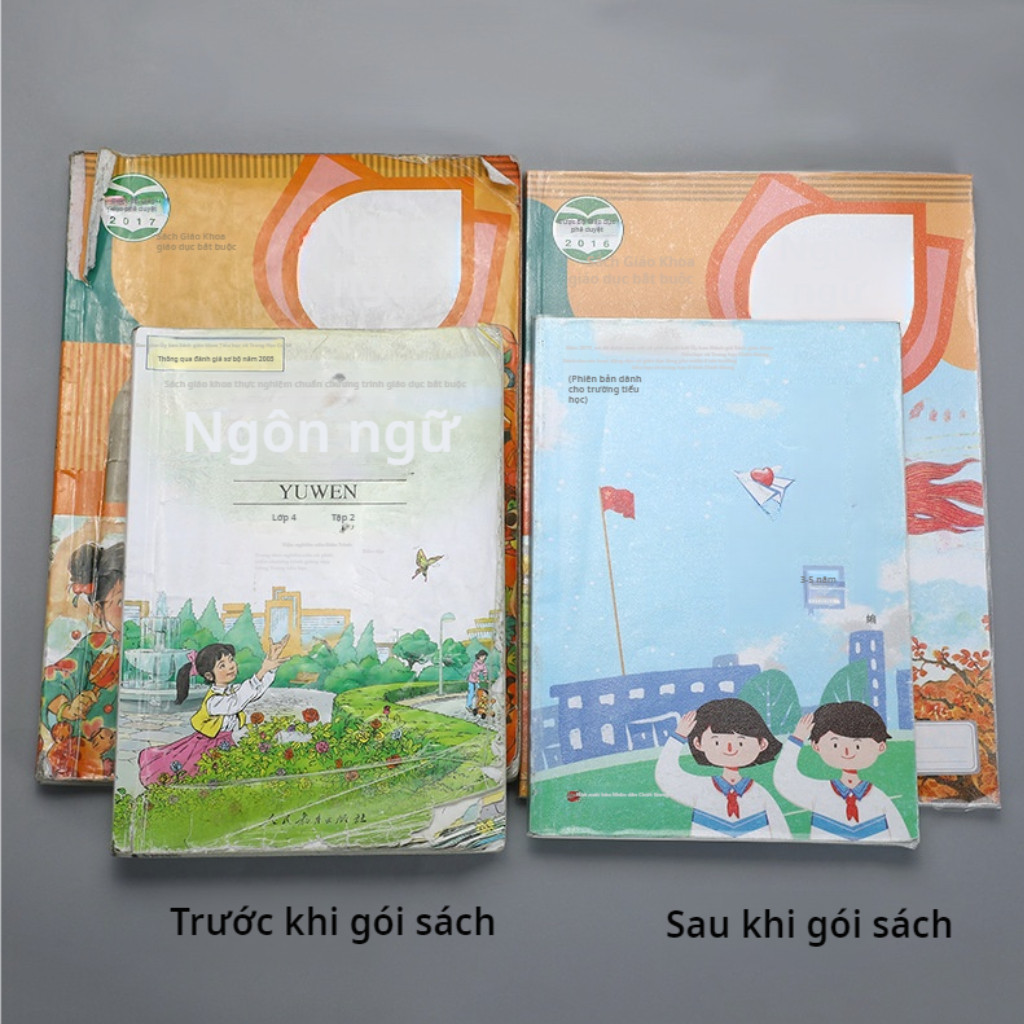 Set 10 bọc vở K141 Bọc vở dán chống bẩn chống nước đa năng, bao tập ...