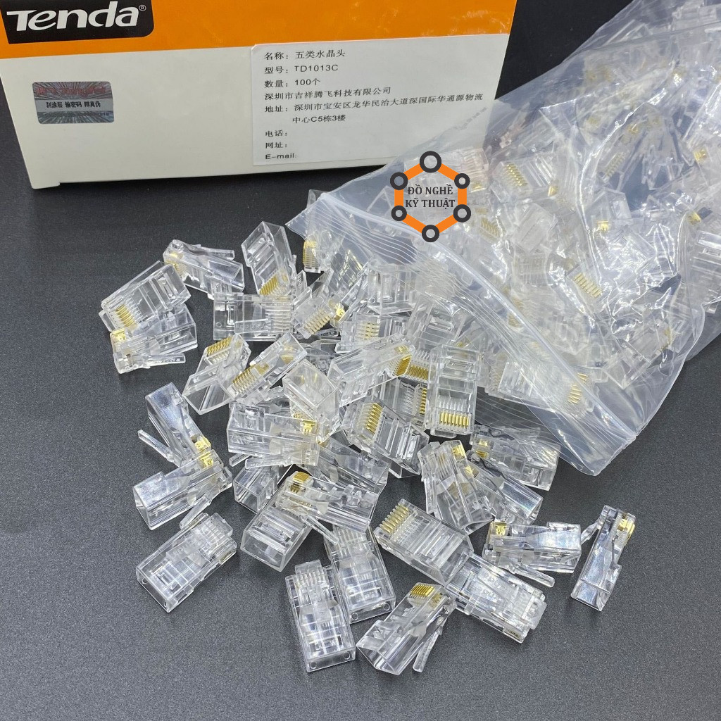 Hạt mạng rj45 TPlink / Tenda / AMP / COB chuẩn Cat5E / Cat6 100 hạt ...