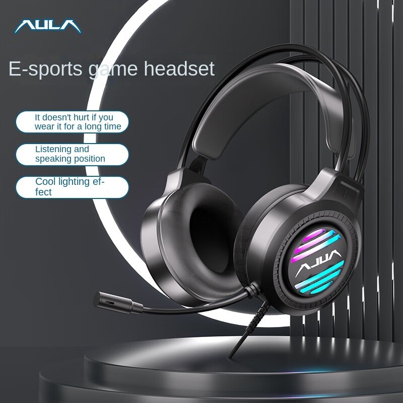 Tai nghe Aula S606 Tai nghe chơi game có dây Tai nghe thể thao có Mic khử tiếng ồn trên tai ...