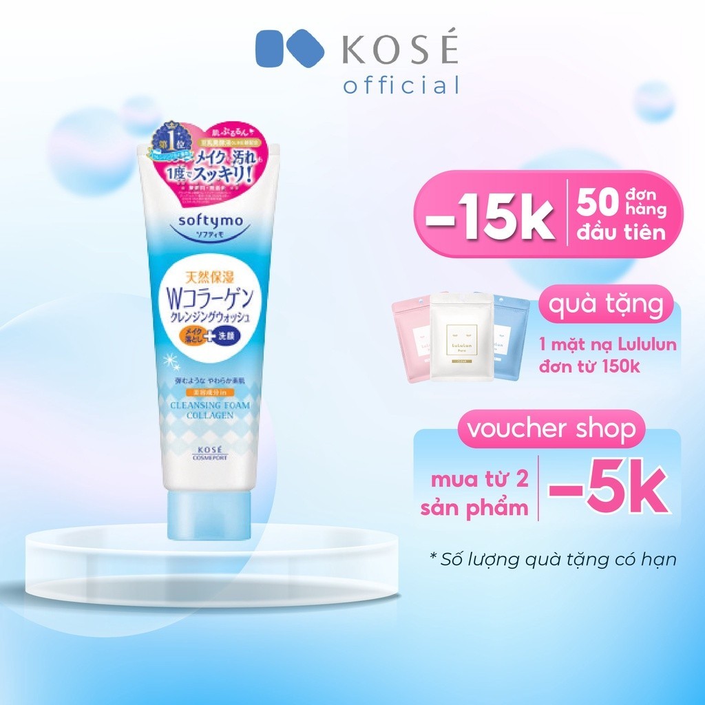 Sữa Rửa Mặt Kose Softymo Cleansing Foam Collagen Nhật Bản 190g | Shopee ...