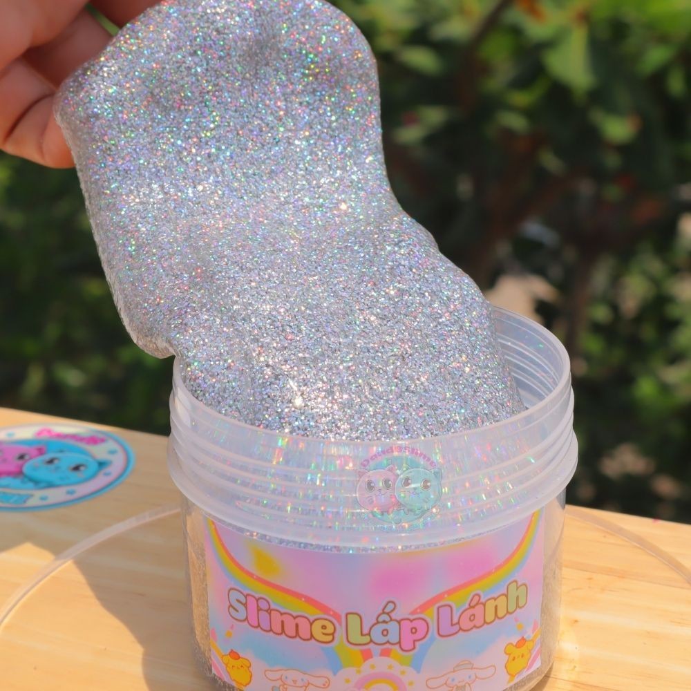 Slime Kim Tuyến Hologram Lấp Lánh Màu Trắng Bạc Kèm Charm,Activator ...