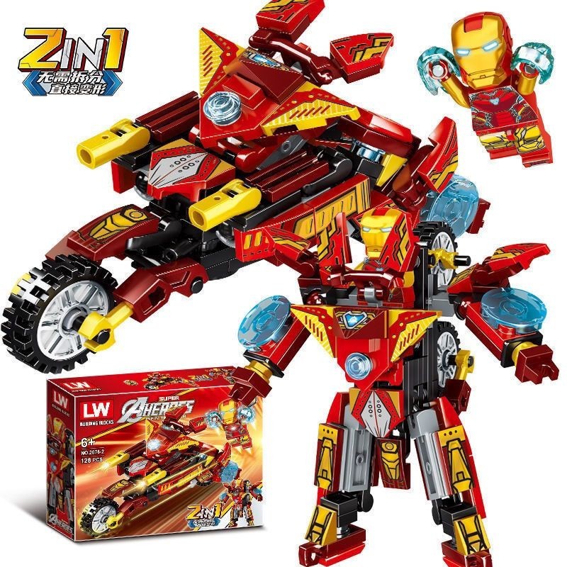 Tương thích với LEGO Iron Man Mecha Robot Motorcyc Tương thích với LEGO ...
