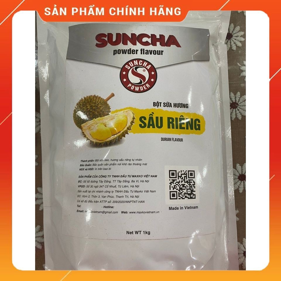 Bột pha trà sữa sầu riêng (Bột sữa hương Sầu riêng Suncha) | Shopee ...