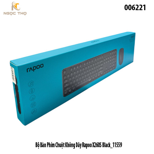 Bộ Bàn Phím Chuột Không Dây Rapoo X260S Black - hàng chính hãng - full vat | Shopee Việt Nam