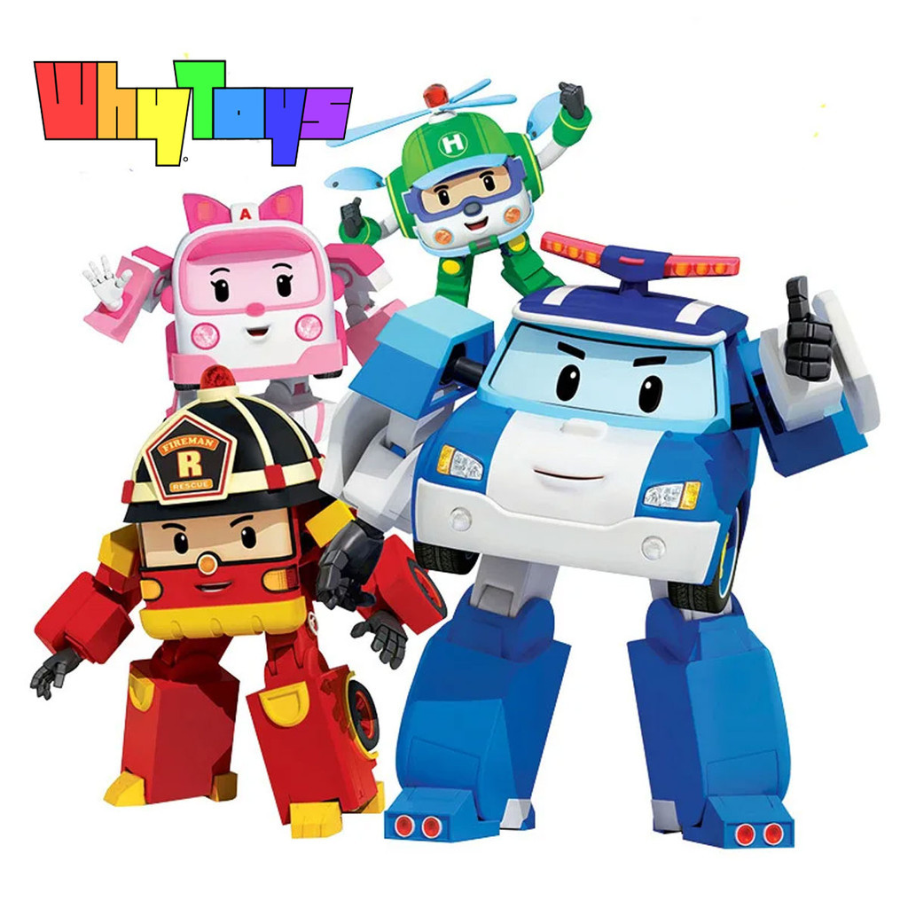 ROBOCAR POLI TRANSFORM ROBOT CAR TOYS CARTOON PULL BACK FUNCTION CARS ...