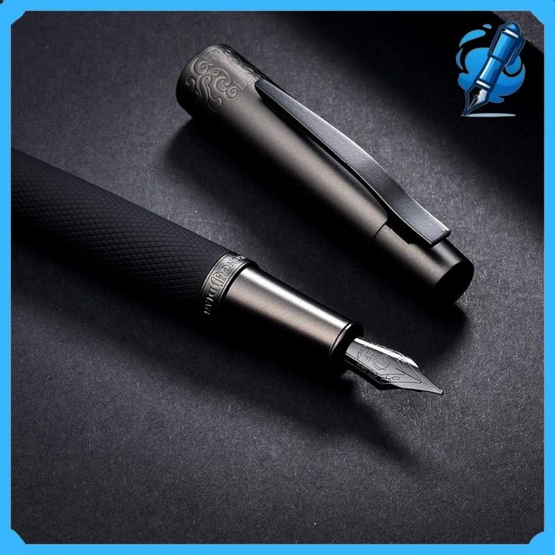JapanGentleman fountain pen, black nib, extra fine writing, metal gift ...