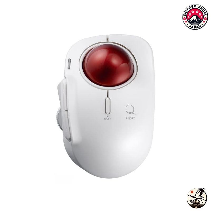 Nakabayashi Digio2 Trackball Mouse Small Bluetooth 5-Button Laser ...