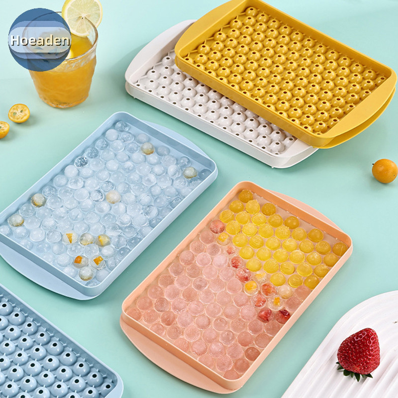 Hoeaden 104 Lỗ Mini Đá Khay PP Đá Viên Làm Có Nắp Tròn Đá Bóng Khuôn ...