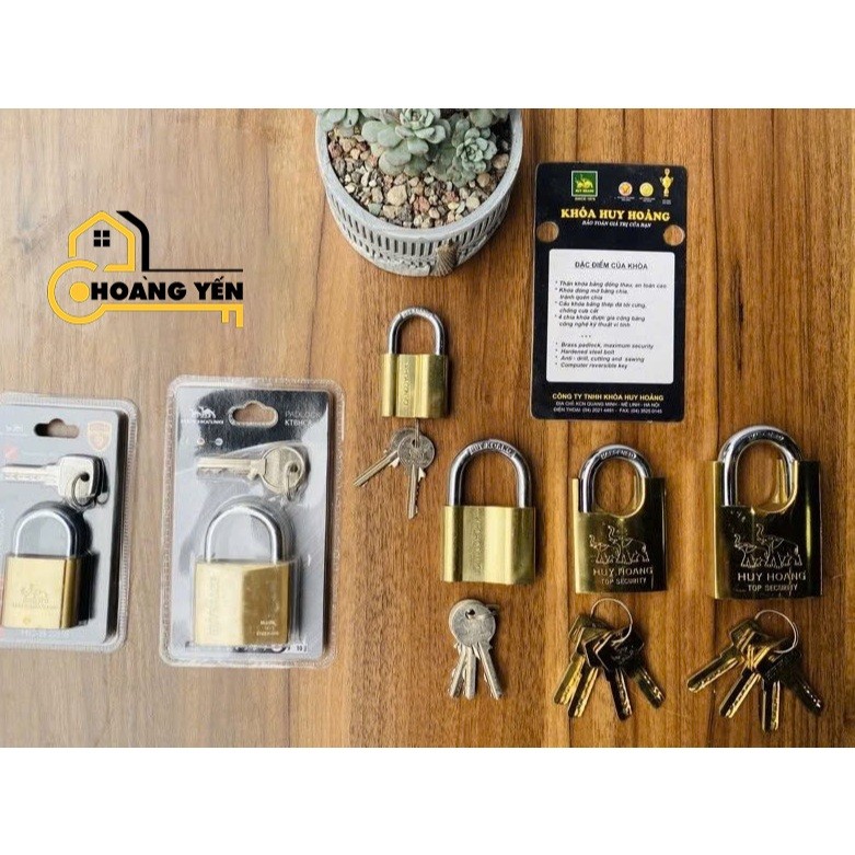 [Chính Hãng] Khoá bấm, khoá chìa chống cắt bằng đồng, titanium Huy Hoàng Con Voi đủ cỡ - Khoá ...
