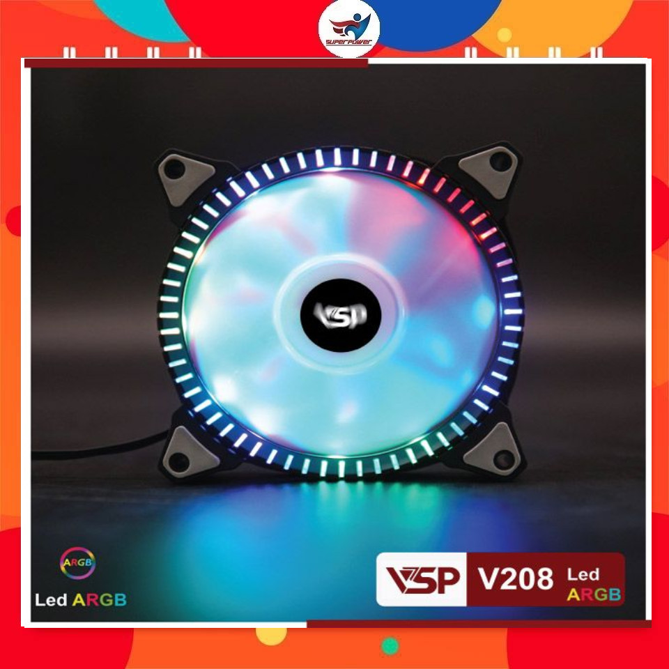 Fan Case VSP-V208 (Fan 12Cm, Tự chuyển LED RGB) | Shopee Việt Nam