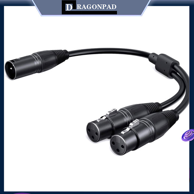 Cáp chia Dragonpad 2 trong 1 Xlr Xlr Nam sang Dual Xlr Nữ Bộ khuếch đại ...