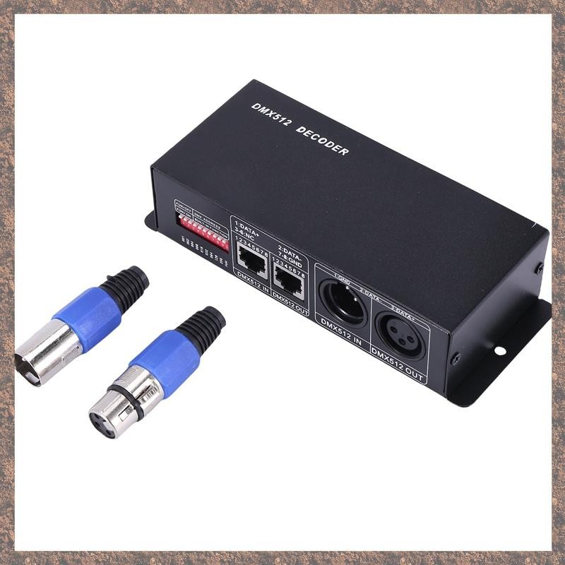 Bộ điều khiển LED giải mã DMX 512 4CH x 8A Trình điều khiển 4 kênh Băng ...