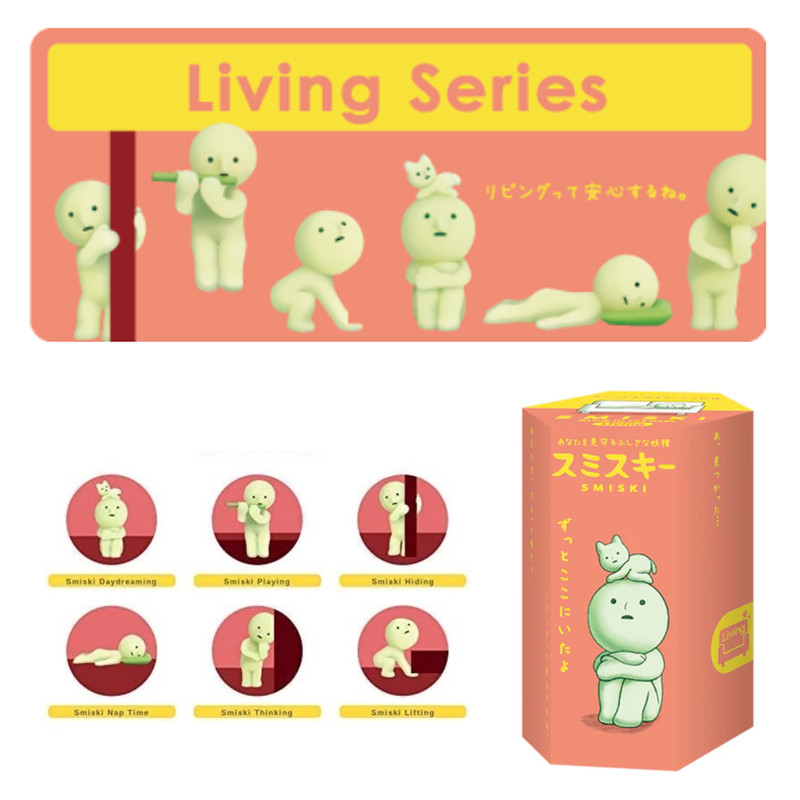 Smiski Hipper Series Đồ Chơi Dạ Quang 6 Chiếc Smiski Living Series Hộp ...