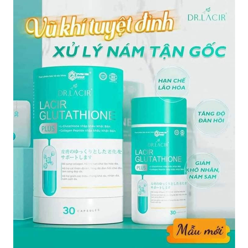 Viên Uống Nám Trắng Da Glutathione 600 Dr Lacir Chính Hãng MERRY STORE Hạn Chế Lão Hoá Da, Nếp ...
