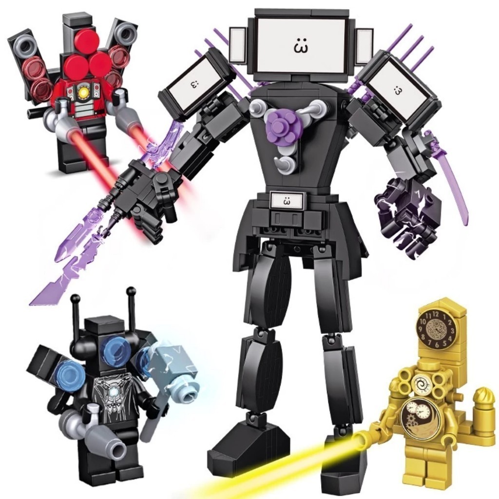 Skibidi Toilet Đồ Chơi Lego Lắp Ráp Titan Tv King TV Man ClockMan Drill ...