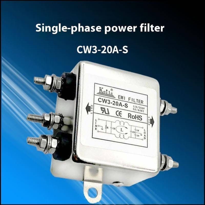 emi Power filter Bộ lọc nguồn Keils 220V Bộ lọc một pha CW3-20A-S CW3-10A-S Bộ nguồn chống nhiễu ...