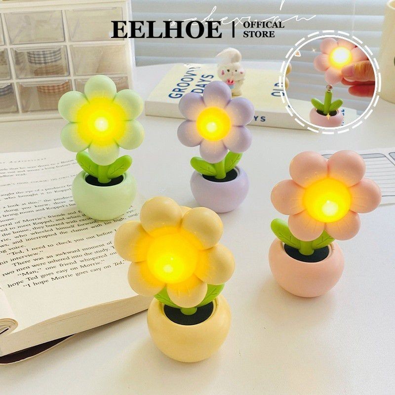 EELHOE Đèn Để Bàn Hoa Dễ Thương Hoạt Hình Đèn Ngủ Có Thể Tháo Rời Để ...