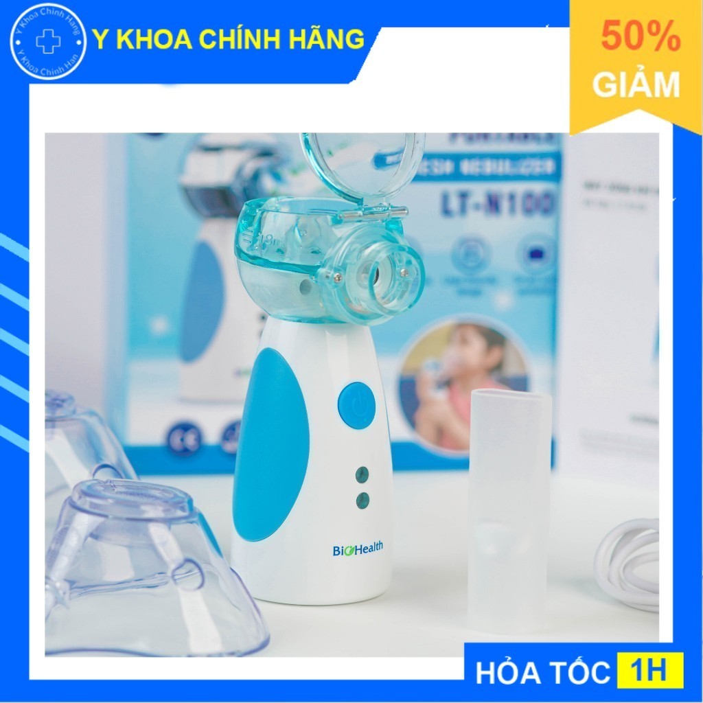 Máy xông khí dung siêu âm BIOHEALTH LT-N100 (Pin sạc) nhỏ gọn tiện lợi ...
