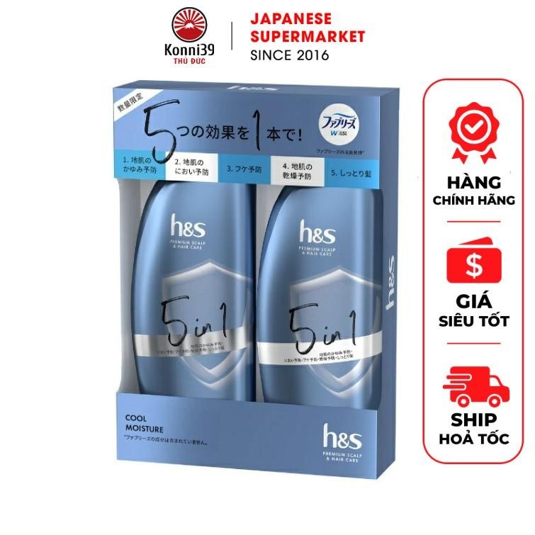 BỘ DẦU GỘI + XẢ GIẢM GÀU CHO NAM 5IN1 HS BẢN MỚI (CHAI 35OML) | Shopee Việt Nam