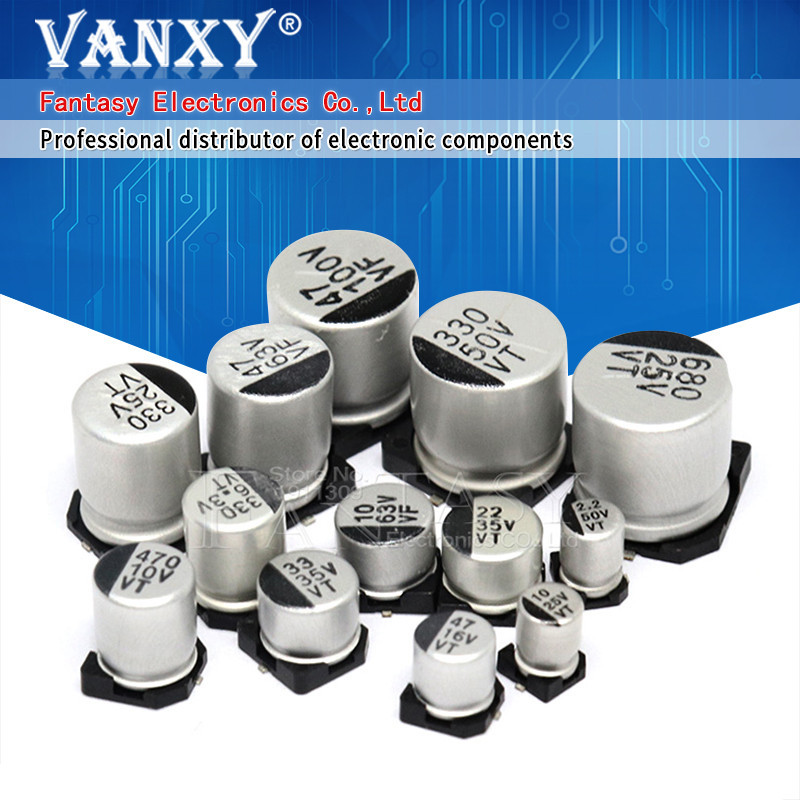 10 Chiếc 16V1000UF 10 * 10 Mm SMD Nhôm Điện Phân Tụ 16V 1000UF 10UF 22UF 33UF 47UF 100UF 220UF ...