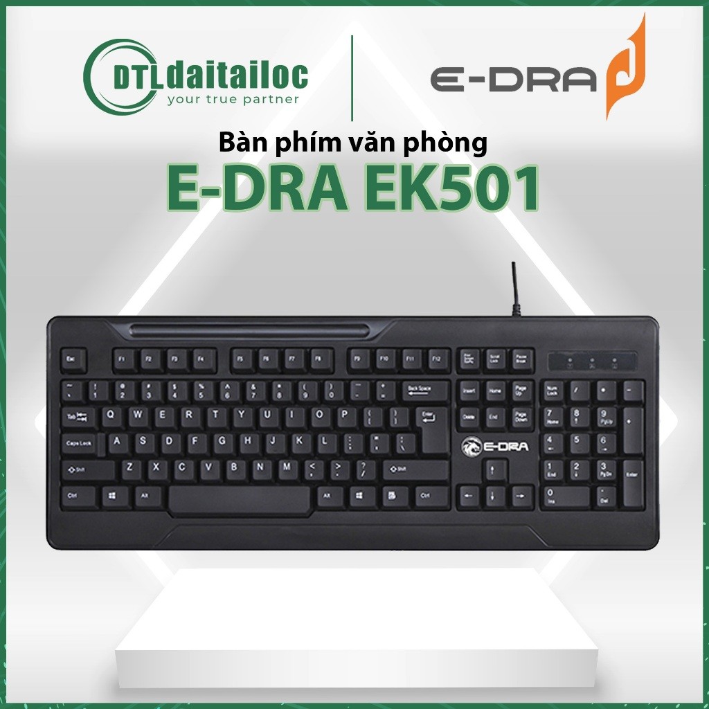 Bàn phím văn phòng E-Dra EK501 | Chính Hãng | Bảo hành 24 | Shopee Việt Nam