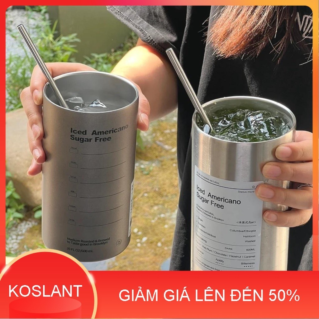 Ly Giữ Nhiệt Iced Americano Inox 304 Đúc Liền Khối Cao Cấp - KOSLANT | Shopee Việt Nam