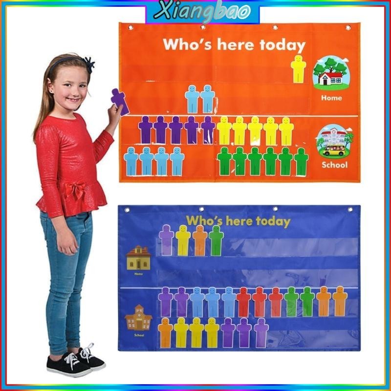 Xiangbao Who 's Here Today Pocket Chart Attendance Pocket Chart 81 × ...