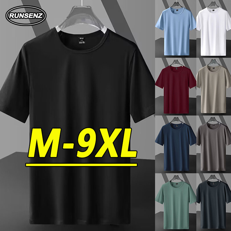 M-9xl Cơ Bản Trơn Ngắn Tay Áo Nam Plus Size Top Đơn Giản Thường Ngày Rời Cổ Tròn Tee Unisex ...