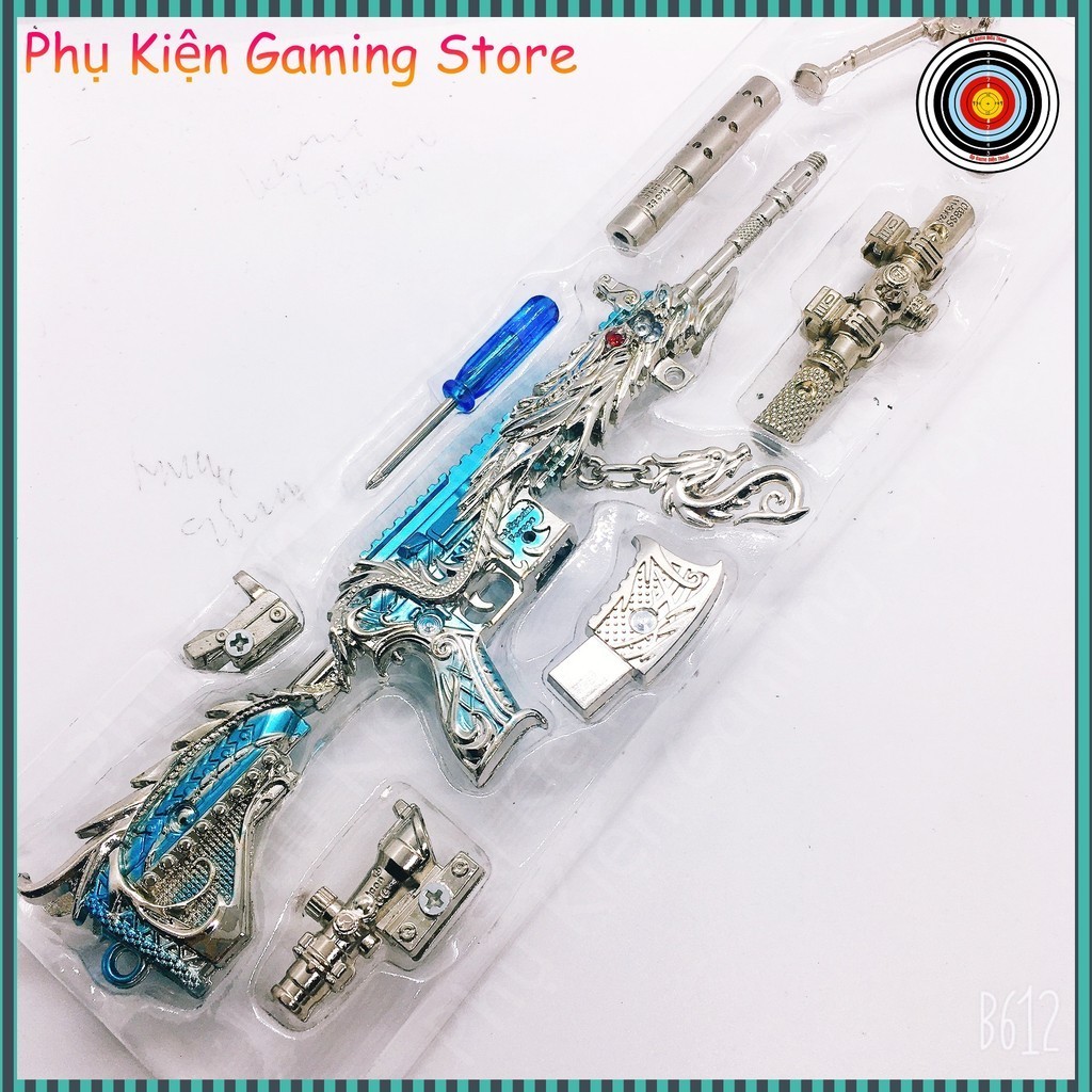 Mô Hình PUBG M416 Dragon Blue Sky Silver chất lượng dài 20cm CÓ THỂ ...