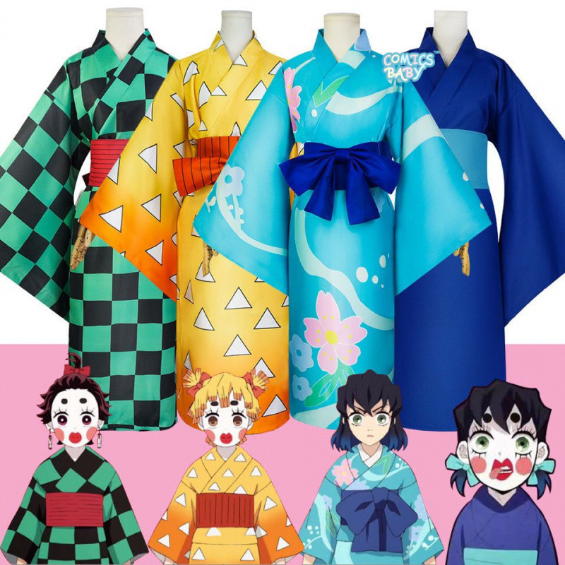 Demon Slayer Agatsuma Zenitsu Inosuke cosplay Costume Trang chủ Anime ...