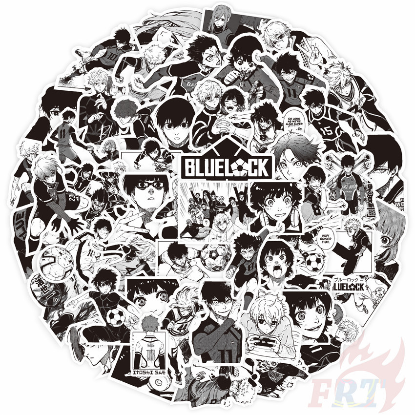 100Pcs/Set BLUE LOCK . Classical Black & White Stickers DIY Fashion ...