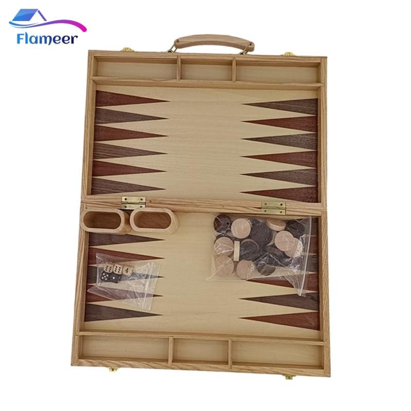 Bộ Backgammon - Bộ Backgammon 15 Inch dành cho người lớn Hộp gỗ cao cấp ...