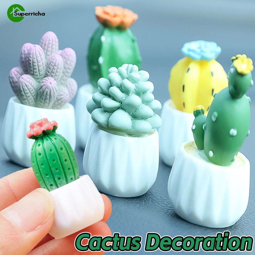 Trang trí nhà búp bê Micro Crafts - Cây trồng trồng cây xương rồng mô ...