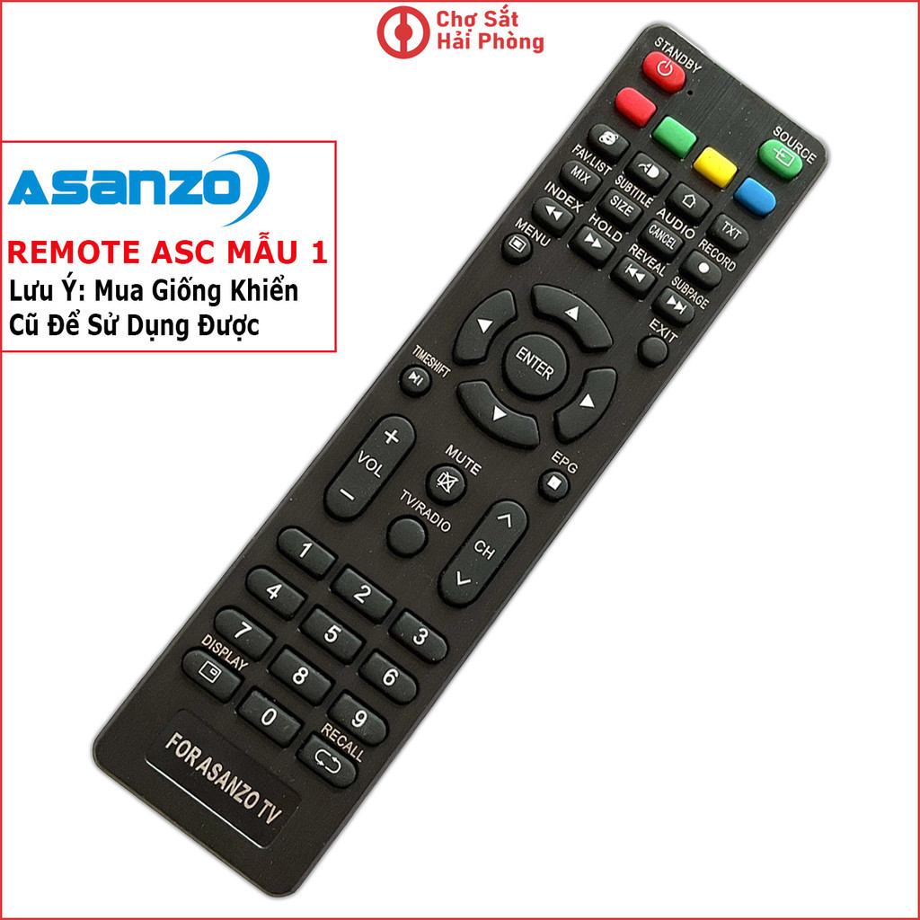 Điều Khiển TV ASANZO smart ASC Mẫu 1 Loại Đẹp - Remote TV ASANZO ...