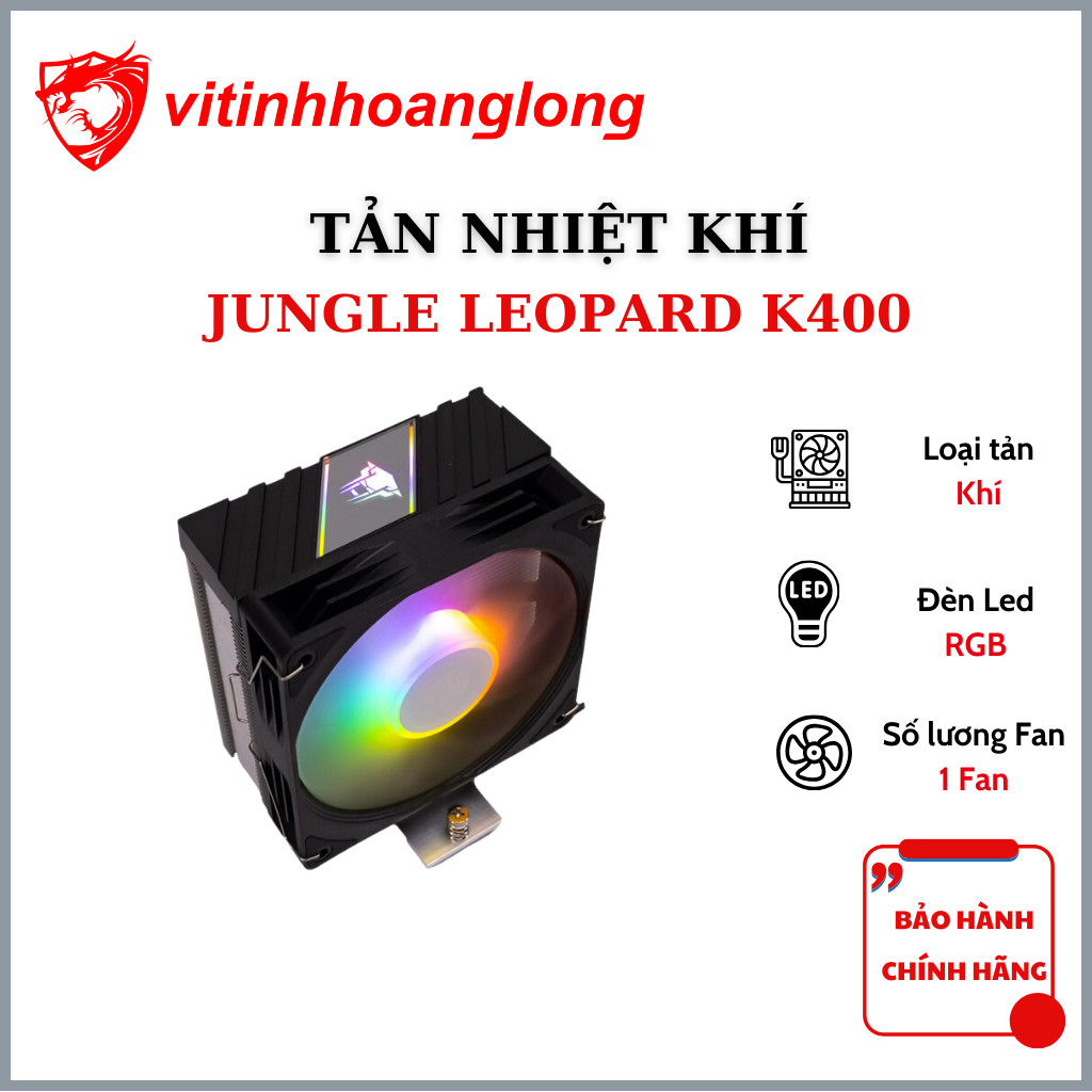 Tản nhiệt khí CPU Jungle Leopard K400 RGB Black/White | Shopee Việt Nam